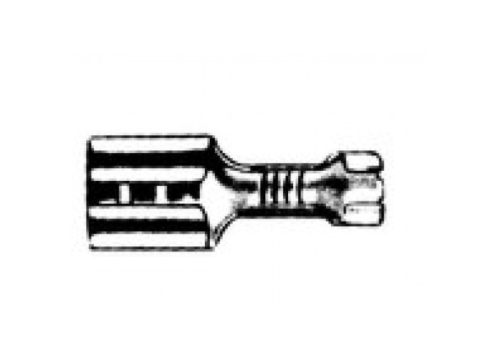 Blade connector 6.3x0.8mm, female, uninsulated